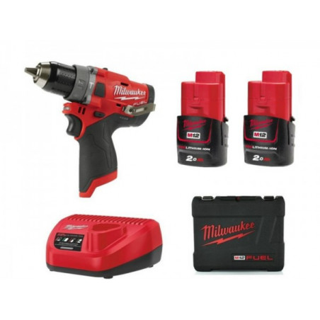 MILWAUKEE M12FPD-202 TALADRO PERCUTOR 12V 2,0 Ah